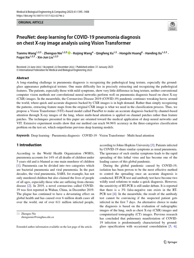 Pneunet: Deep Learning For Covid-19 Pneumonia Diagnosis On Chest X-Ray ...