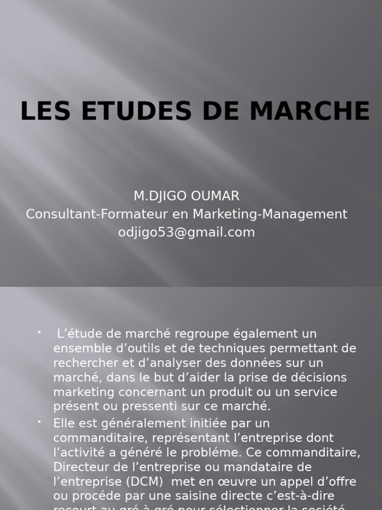 Les Etudes de Marche | PDF