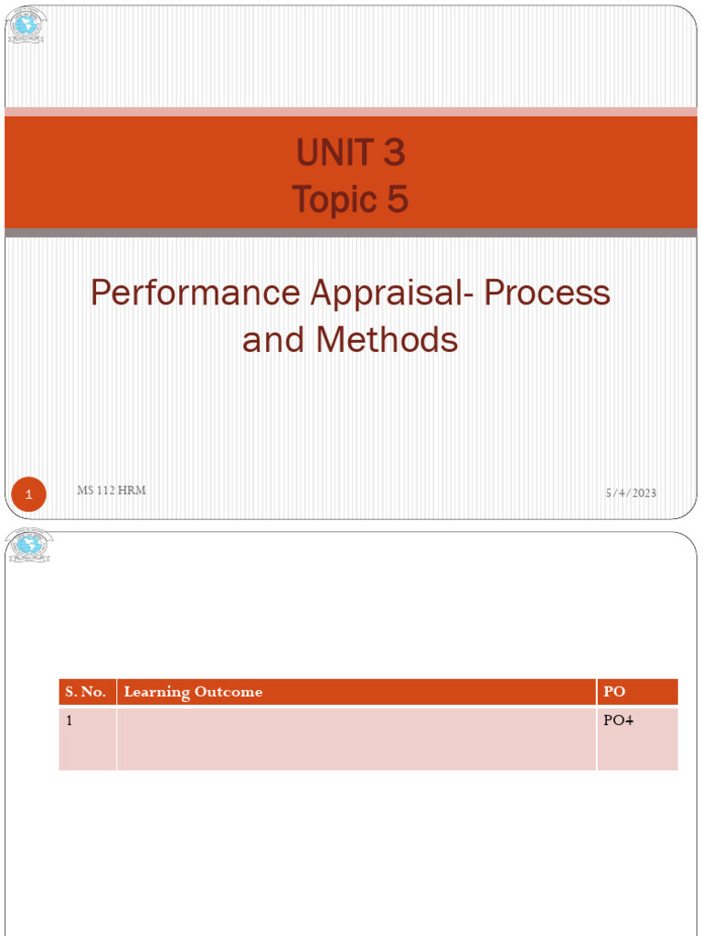 5 - Performance Appraisal-Process & Methods | PDF