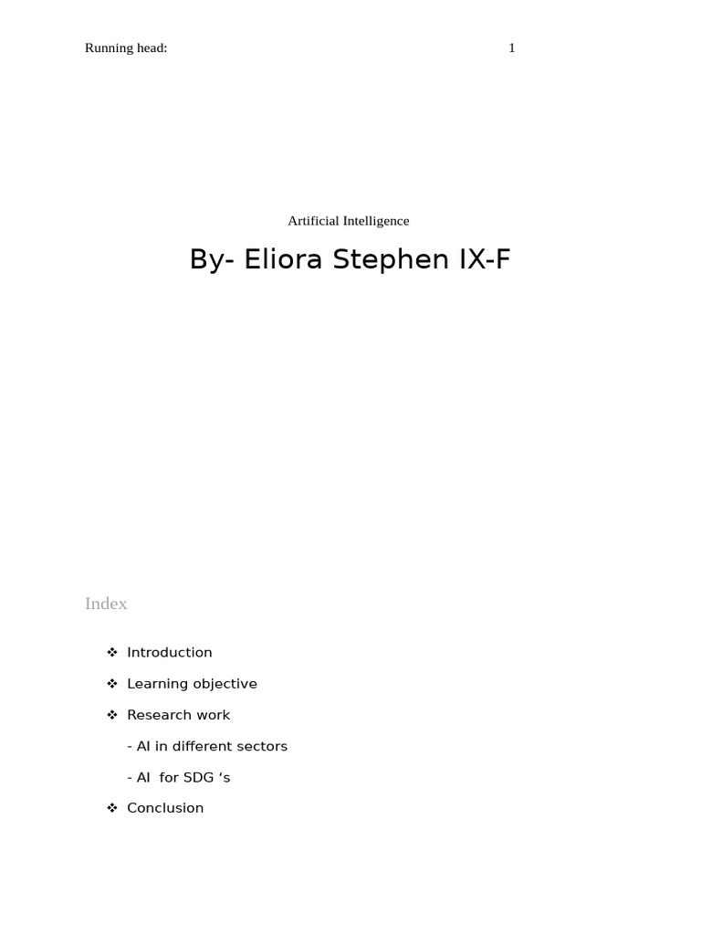By-Eliora Stephen IX-F: Index | PDF