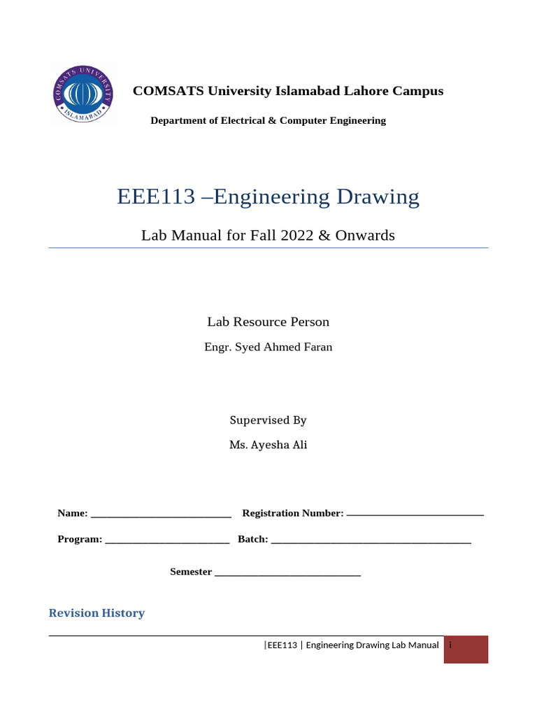Engineering Drawing Lab Manual 2022 | PDF | Circle | Matrix (Mathematics)