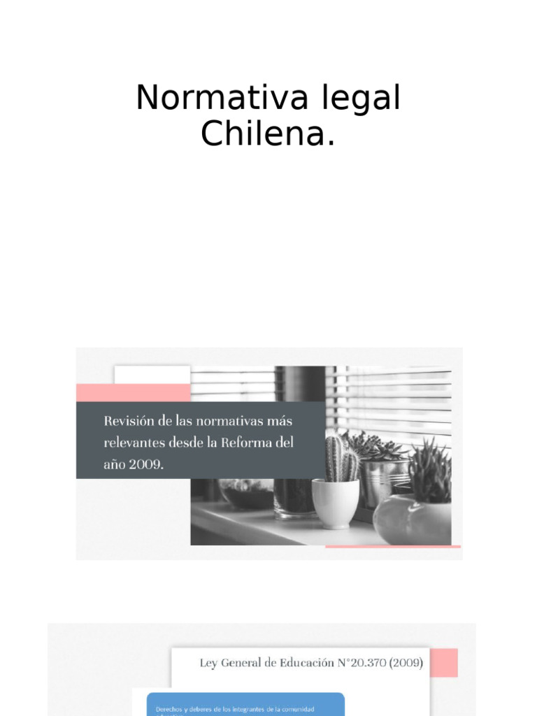 Normativa legal Chilena | PDF