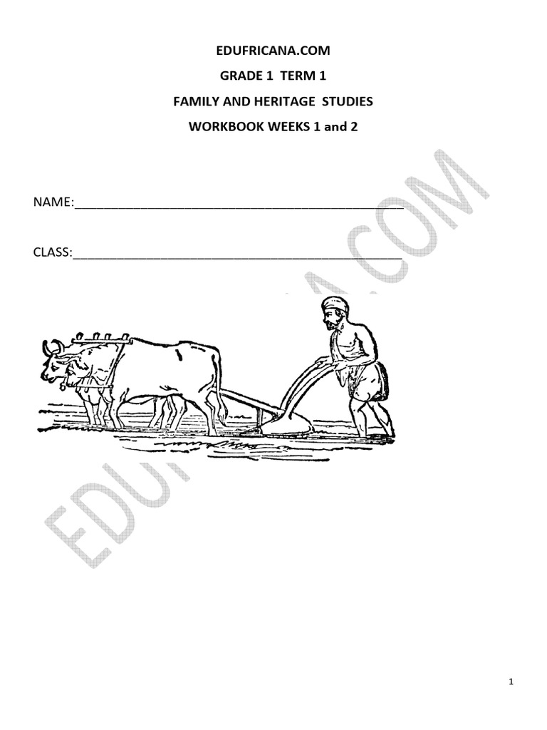 Grade 1 Family Heritage Workbook | PDF | Career & Growth | Self-Improvement