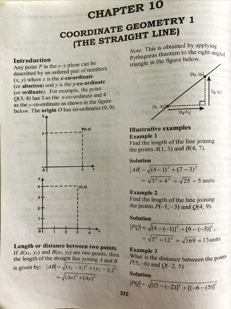 Coordinate Geometry 1 (The Straight Line) | PDF