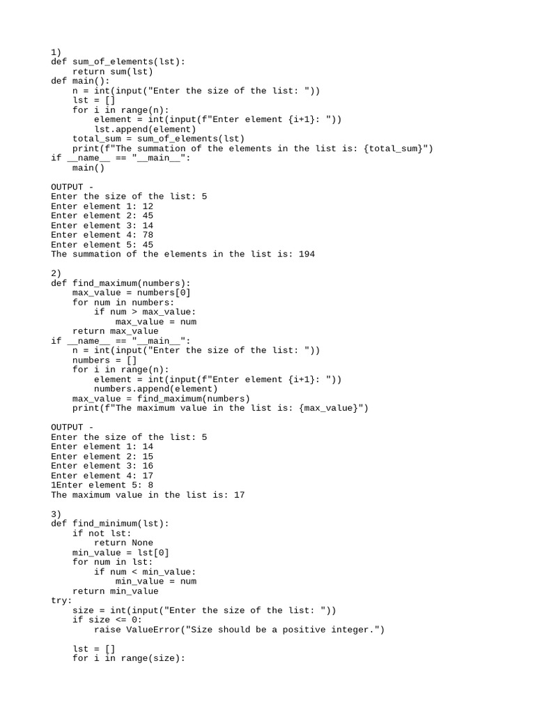 Weekly Assignment 31 Answers With Output Pdf 5383