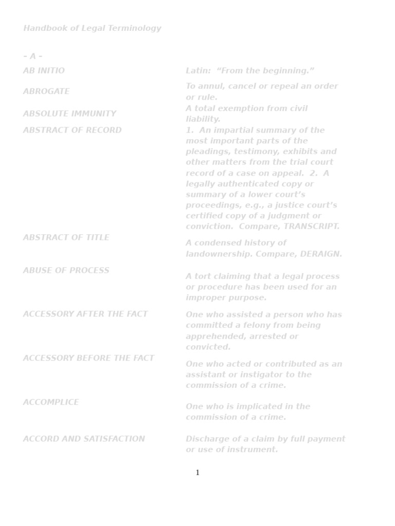 Handbook of Legal Terminology 2020 | PDF