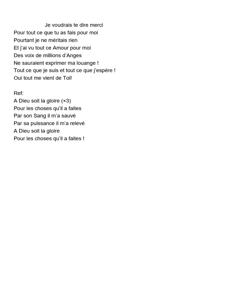 Convert (A Dieu Soit La Gloir) 12032024 | PDF