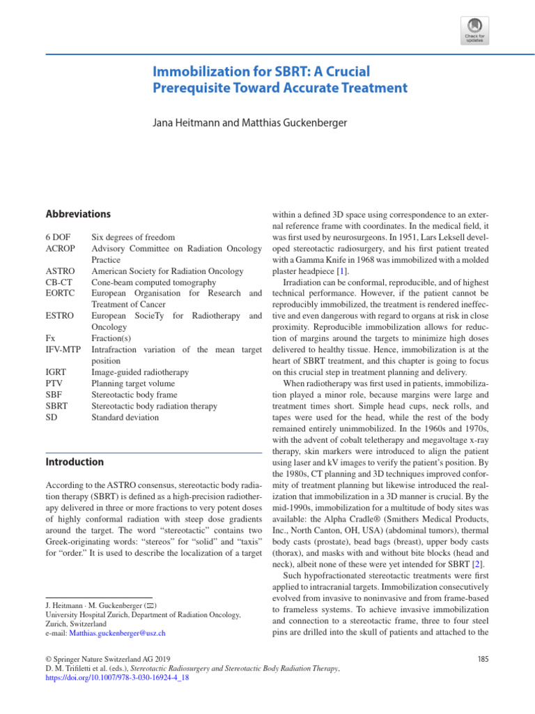 Stereotactic Radiosurgery and Stereotactic Body Radiation Therapy - A Comprehensive Guide ...