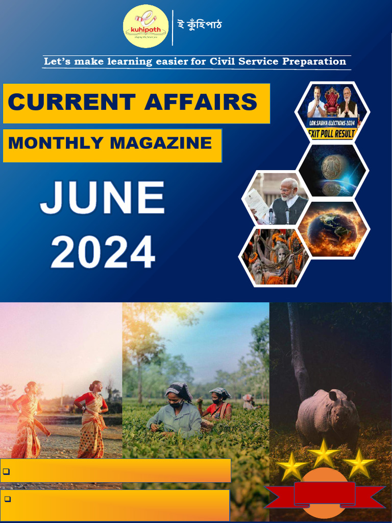 Current Affairs, Monthly Magazine, June 2024-2 | PDF