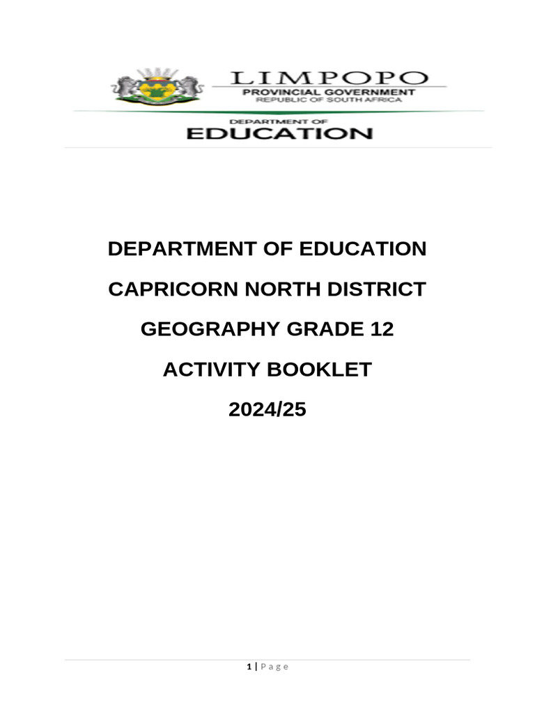 2024 Geog Activity Booklet - 103955 | PDF