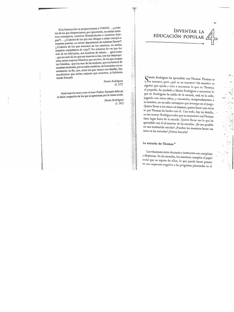 El Maestro Inventor. Walter Kohan | PDF