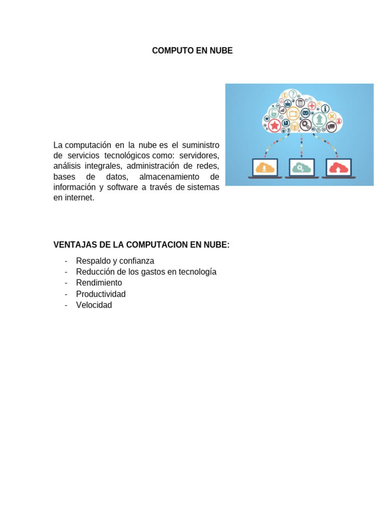 Computación en Nube: Tipos y Ventajas | PDF | Informática