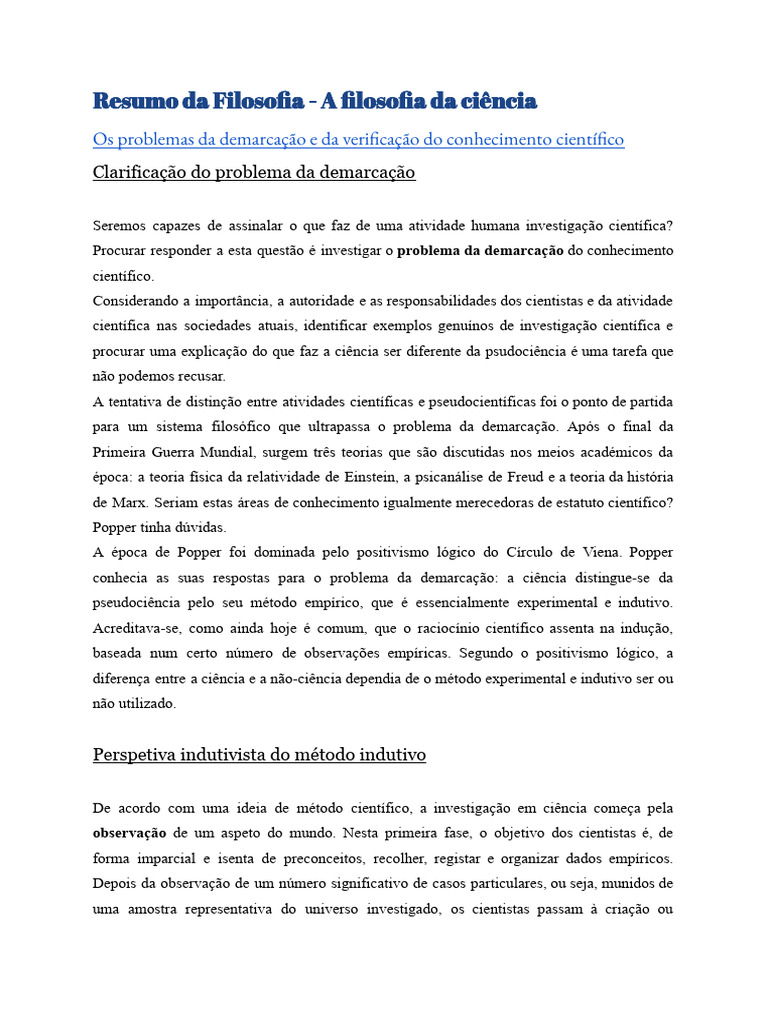 Resumo de Filosofia | PDF