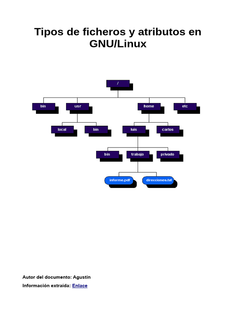 Tipos de Ficheros y Atributos | PDF | Archivo de computadora | Software del sistema
