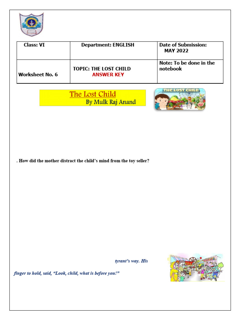 5334229-THE LOST CHILD - ANSWER KEY Special | PDF