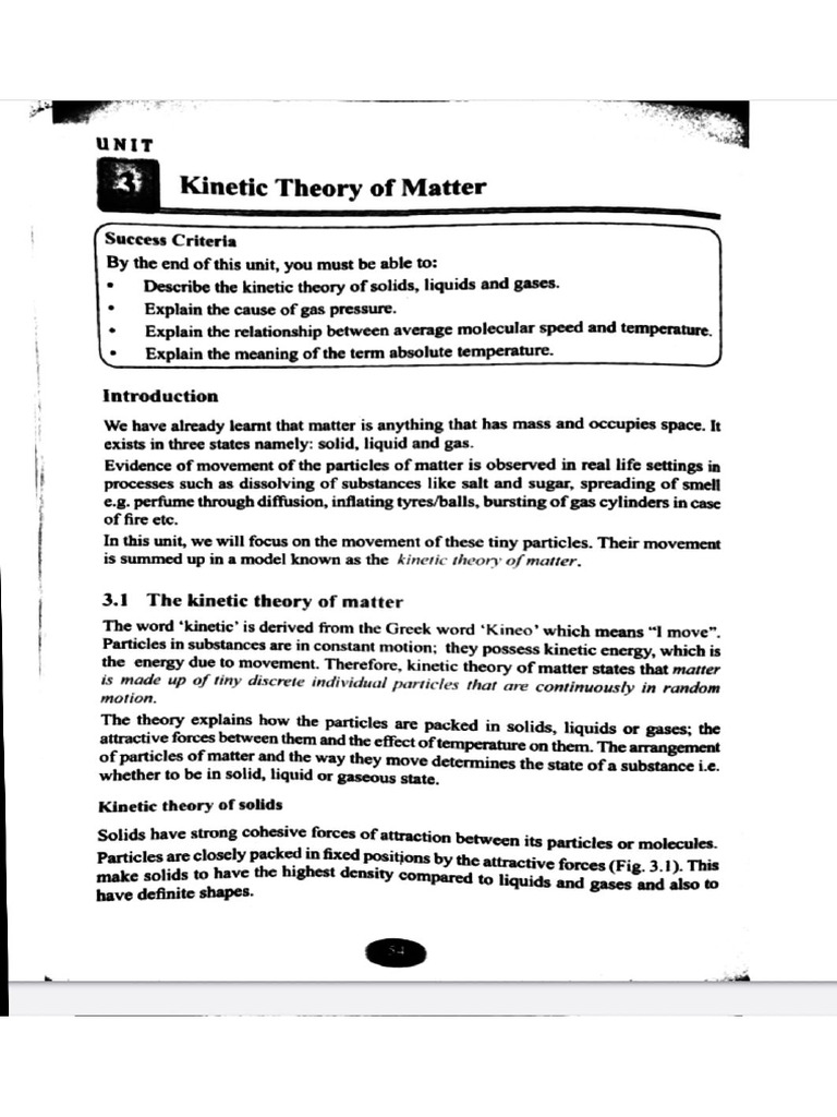 Kinetic Theory of Matter | PDF