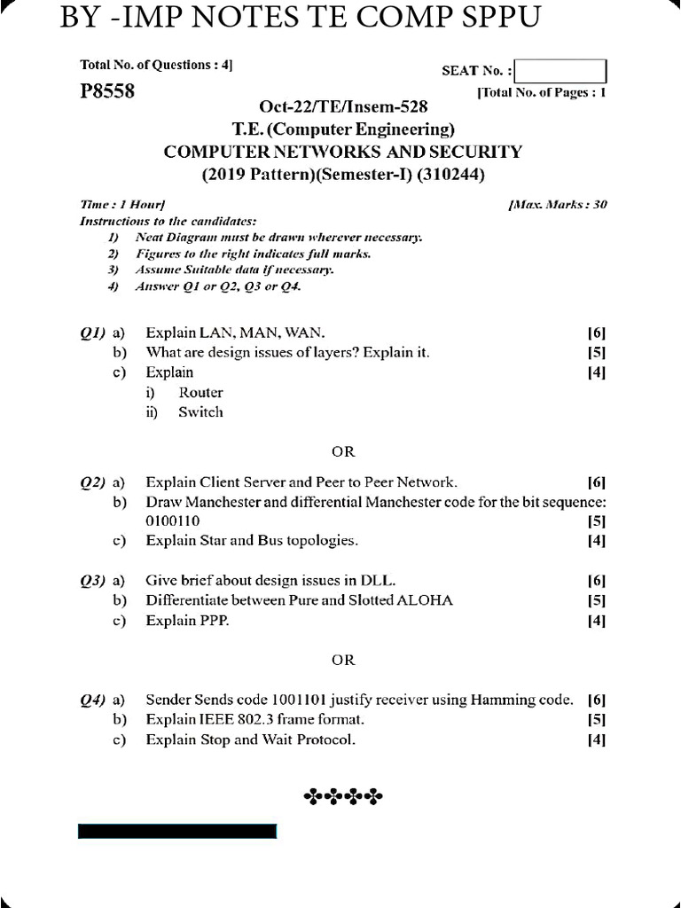 CNS Solved Question Paper Oct-22 SPPU | PDF