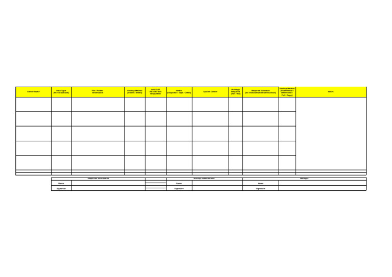 Backup Template | PDF