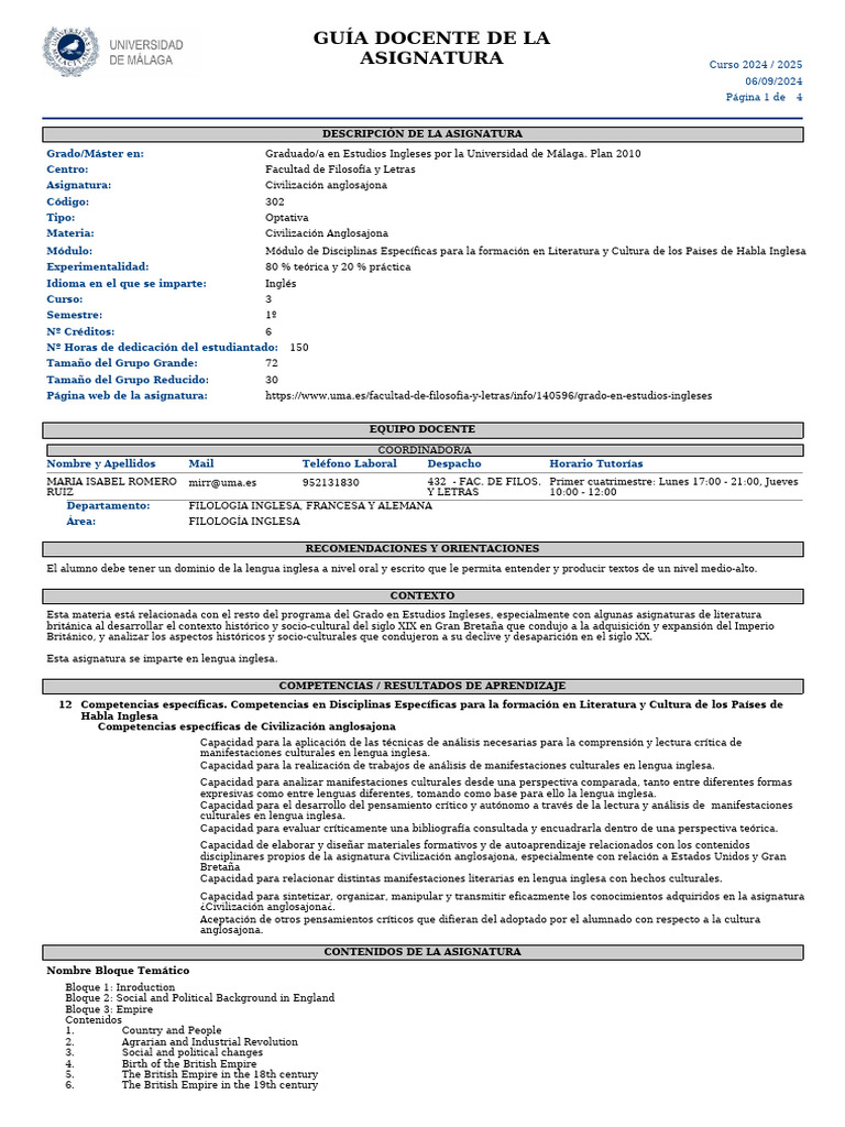 Programación 2024-25 | PDF