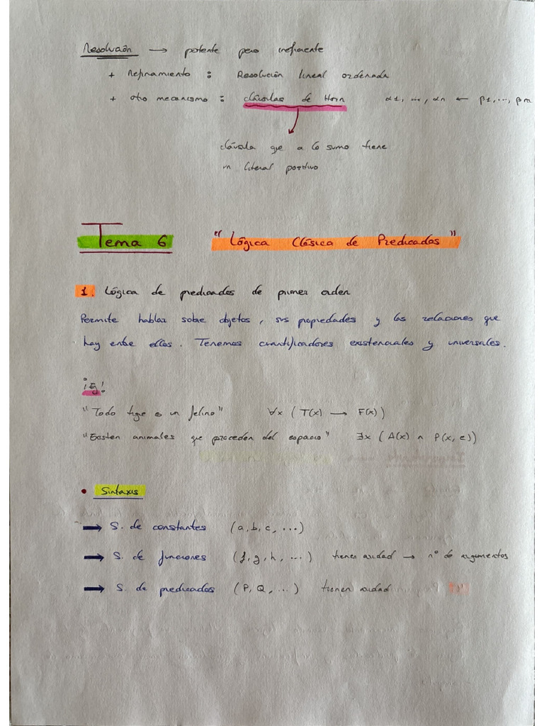 Resumen Logica de Predicados | PDF