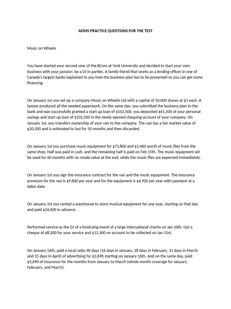 Adms Practice Question | PDF