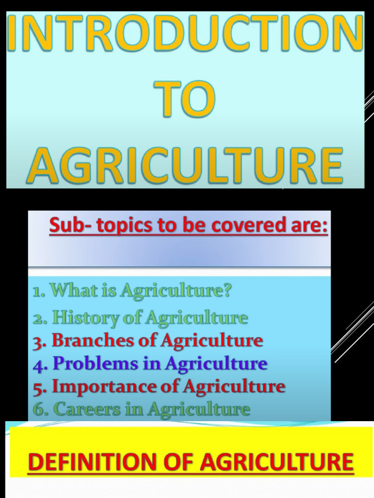 Intro Agri | PDF