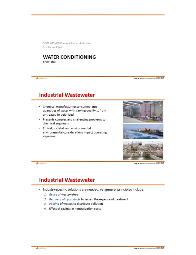 01 Water Conditioning 2024 Part I Updated | PDF | Ion Exchange | Sodium ...