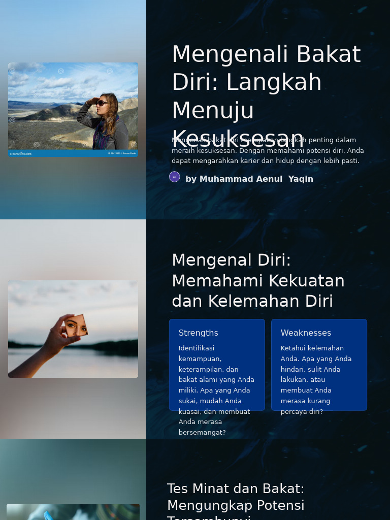 Mengenali Bakat Diri Langkah Menuju Kesuksesan | PDF