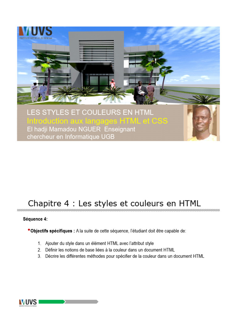 Séquence 4-Les Styles Et Couleurs en HTML | PDF