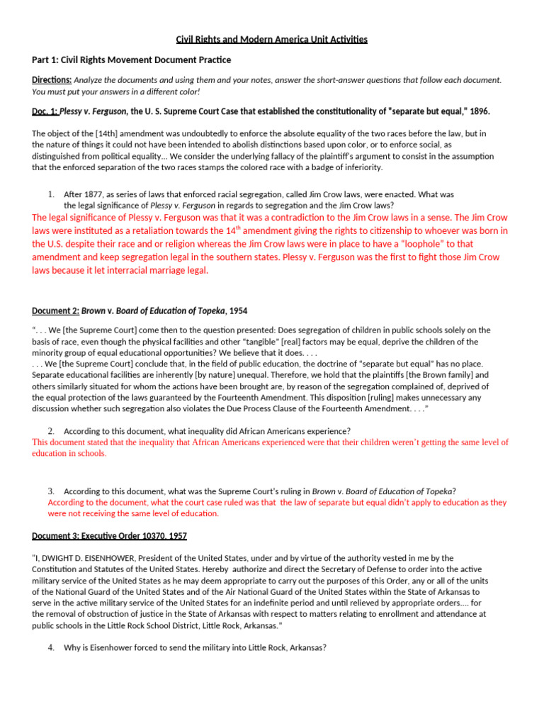 Modern America Final Activity | PDF