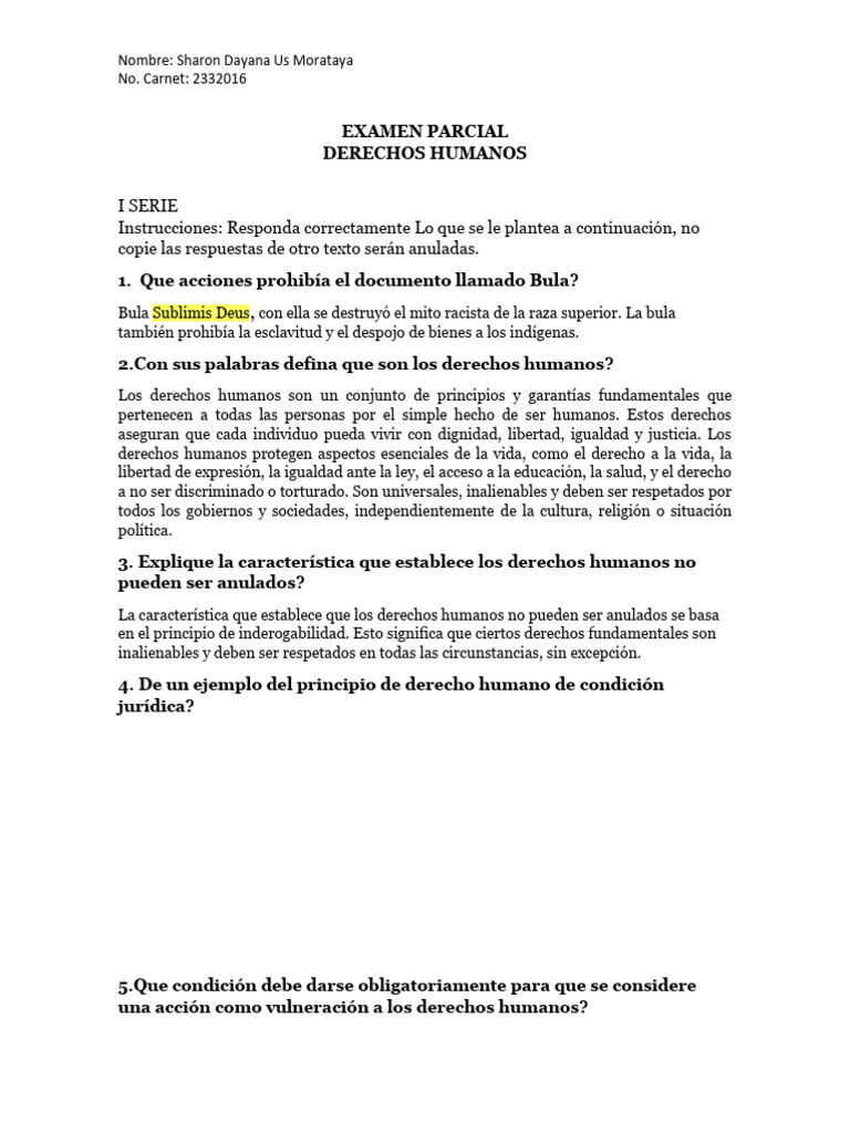 Parcial+derechos+humanos | PDF