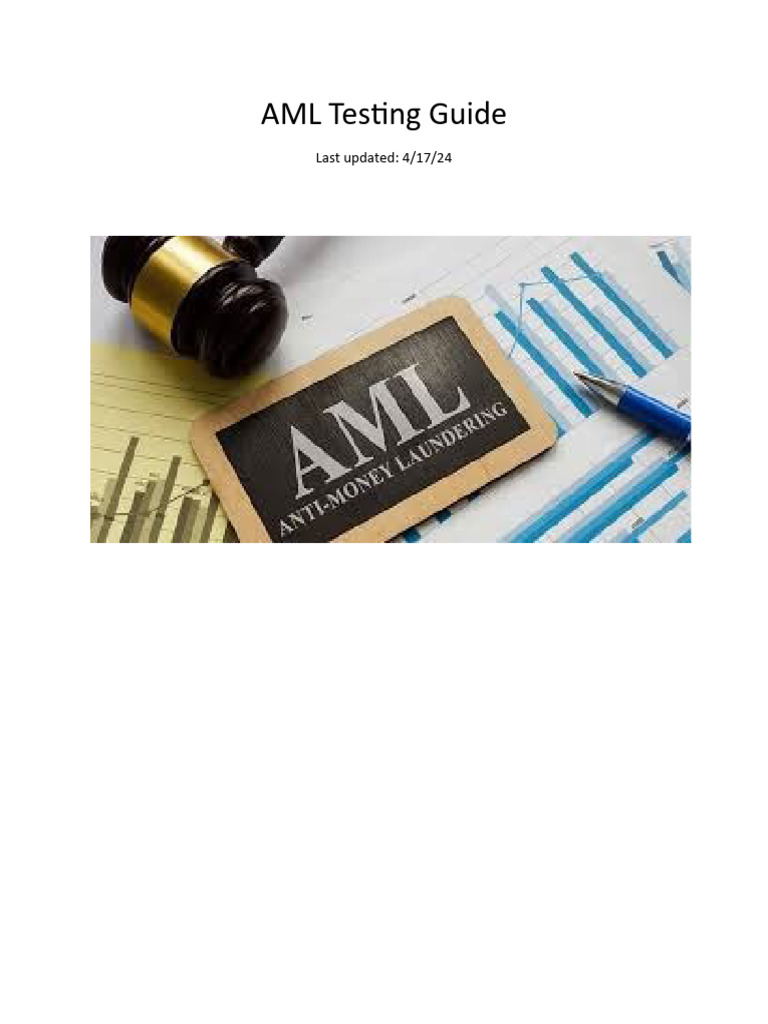 AML Testing Guide - 2024 | PDF