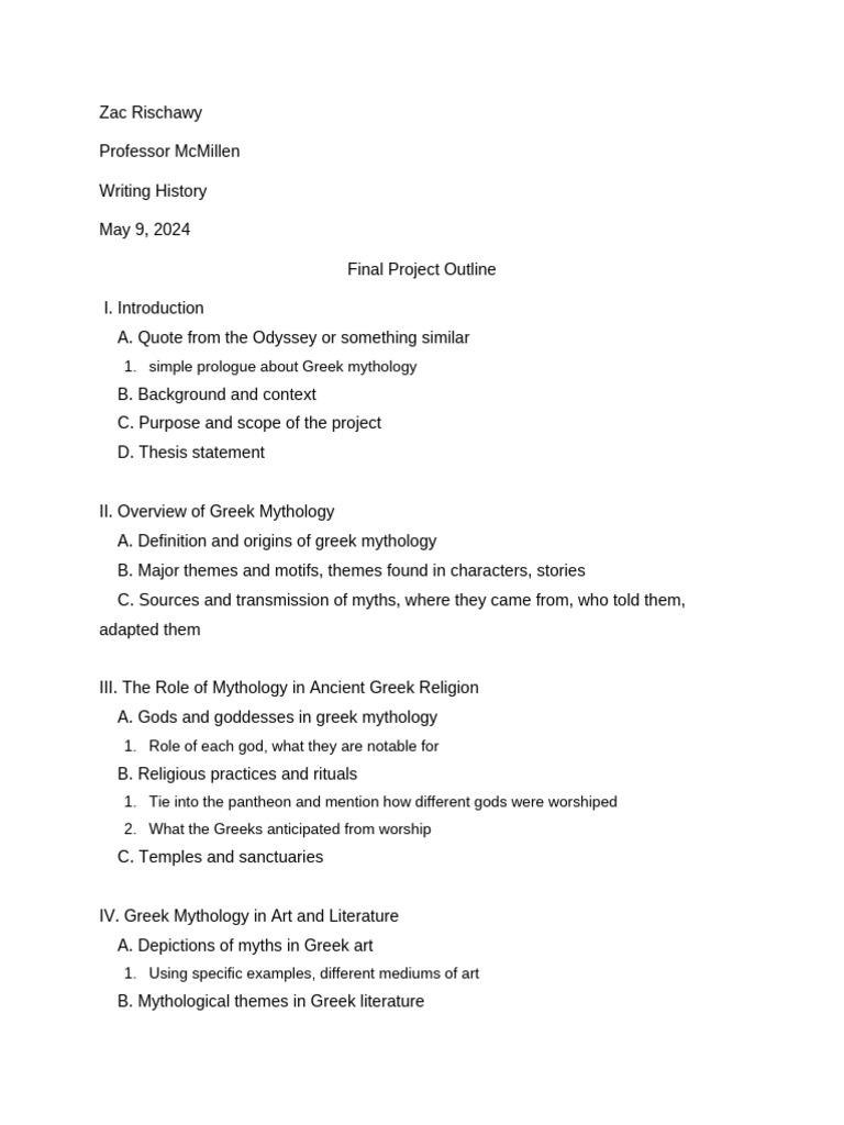 FInal Project Outline | PDF