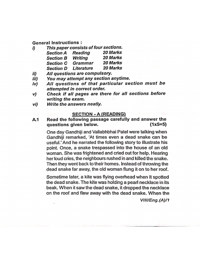 English Sample Paer | PDF