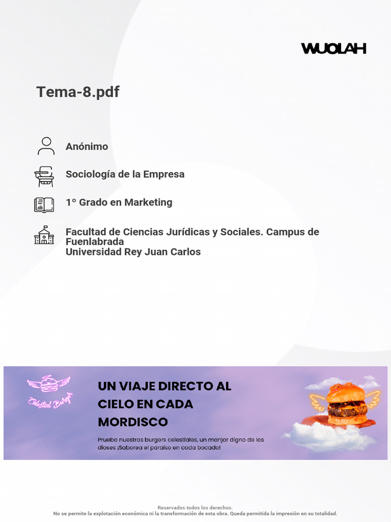 Wuolah Free Tema 8 | PDF