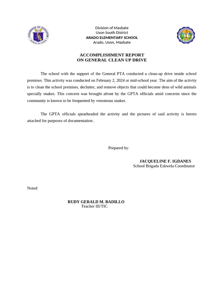 Meat Accomplishment Report | PDF