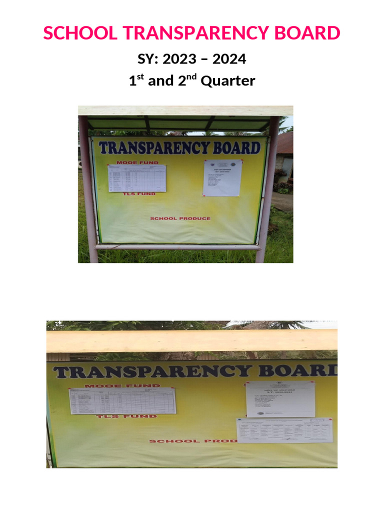 Transparency board | PDF