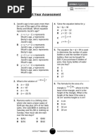 Topic 4 - Assessment Form A - Answer Key | PDF | Mathematical Relations ...