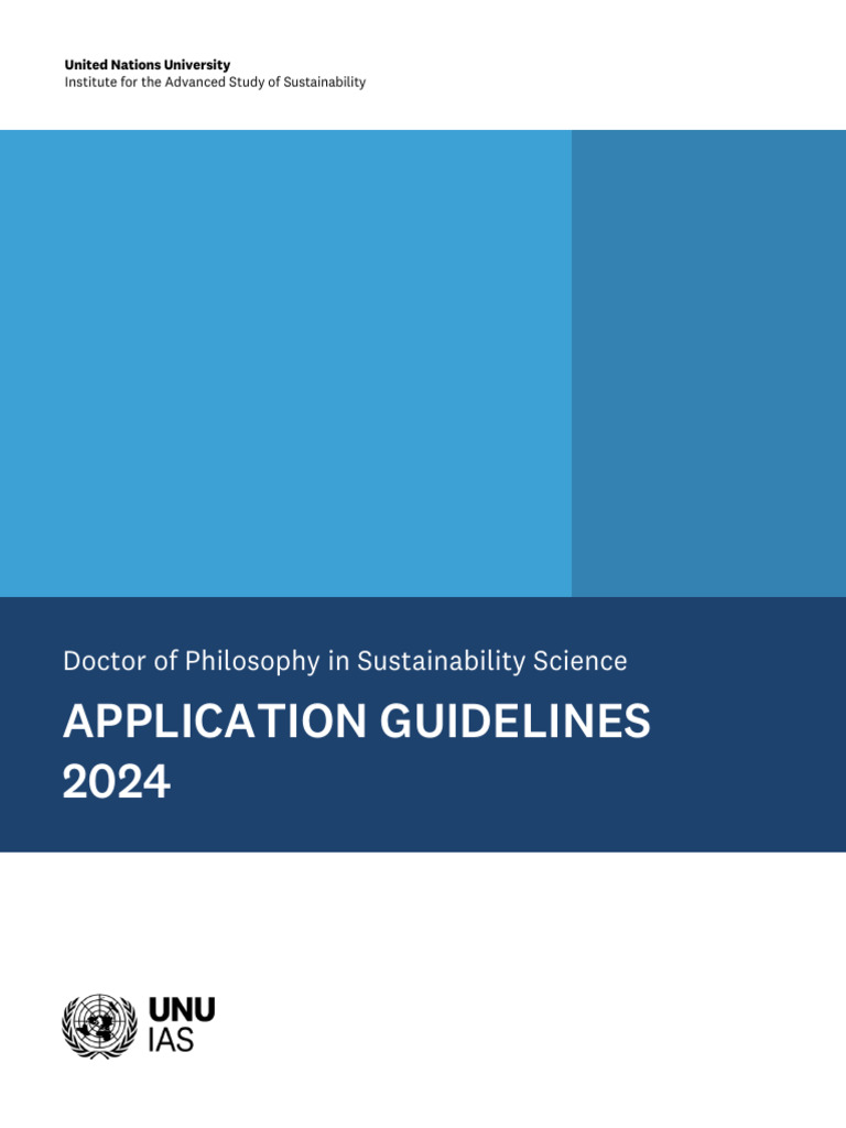 UNU-IAS PHD Application Guidelines 2024 - 2 | PDF