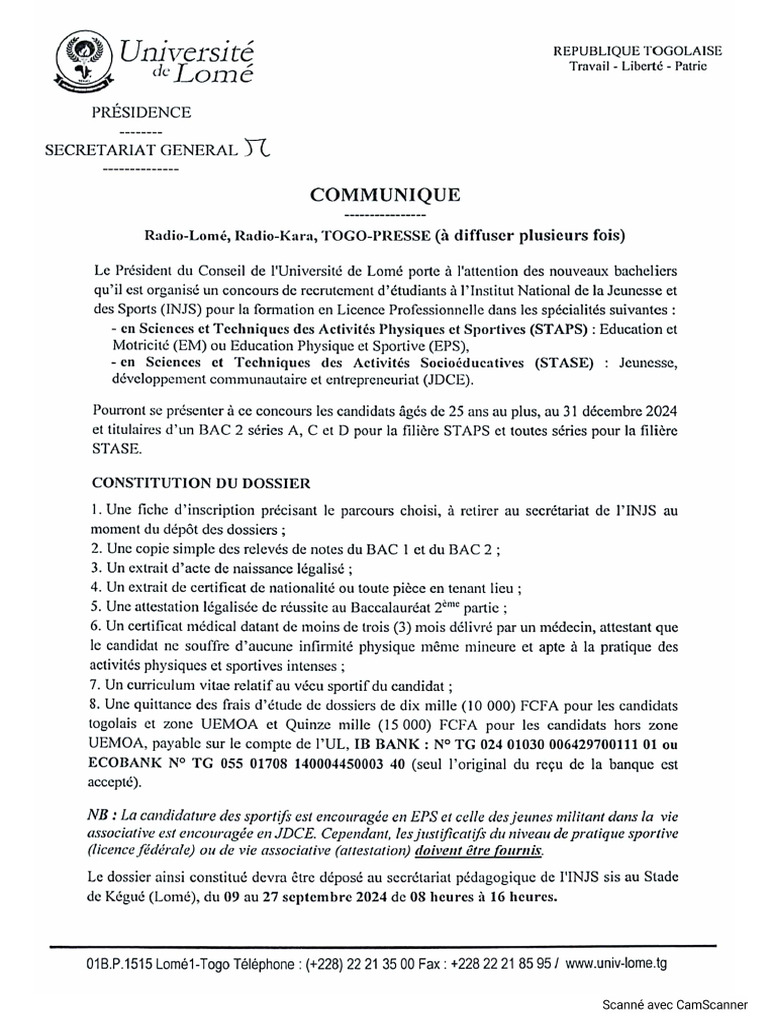 Concours INJS 2024-2025..Mr Tséba | PDF