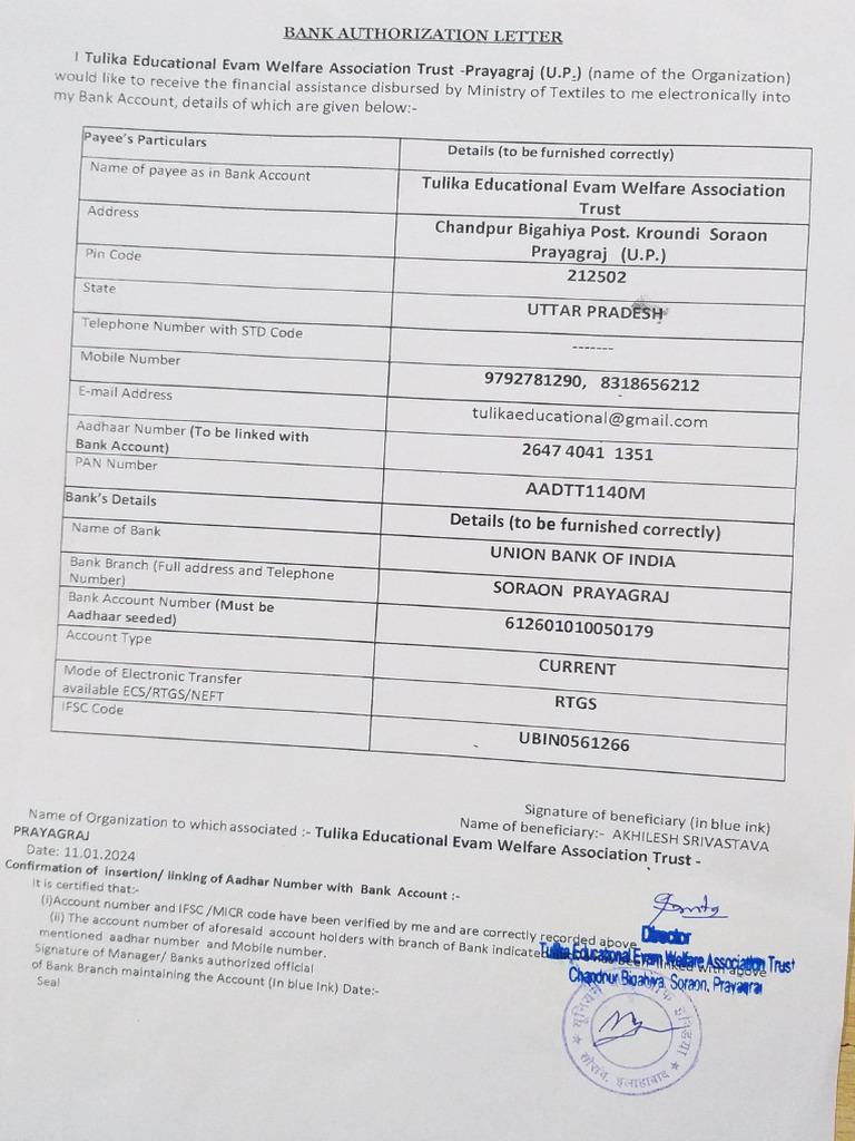 Bank Mandate | PDF