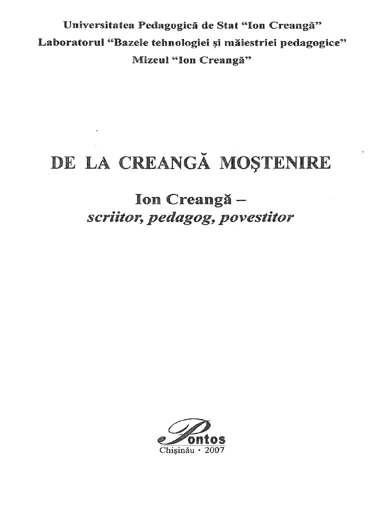 De La Creanga Mostenire | PDF