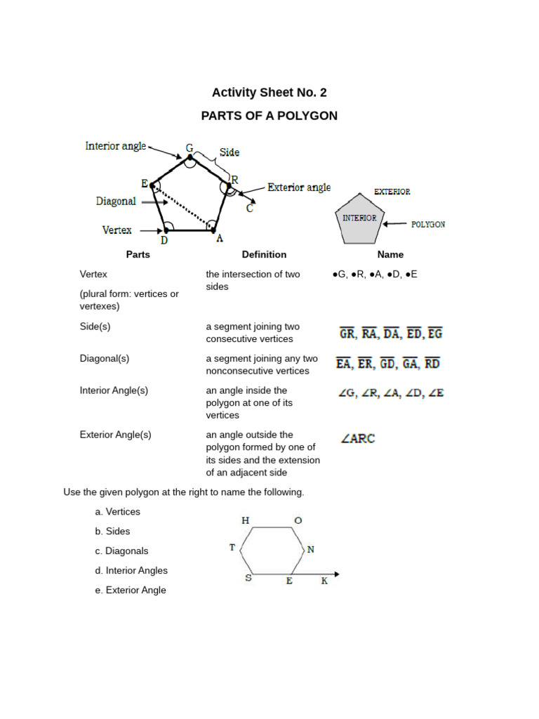 As2-Parts of A Polygon | PDF
