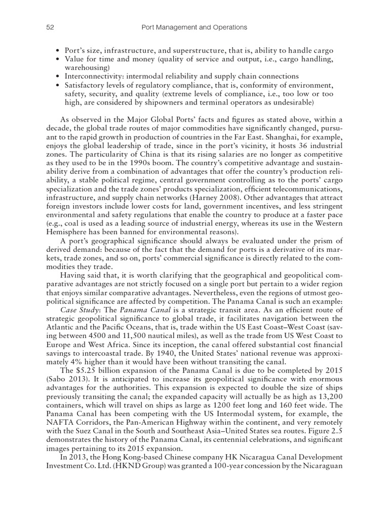 52 Port Management and Operations: Case Study Panama Canal | PDF