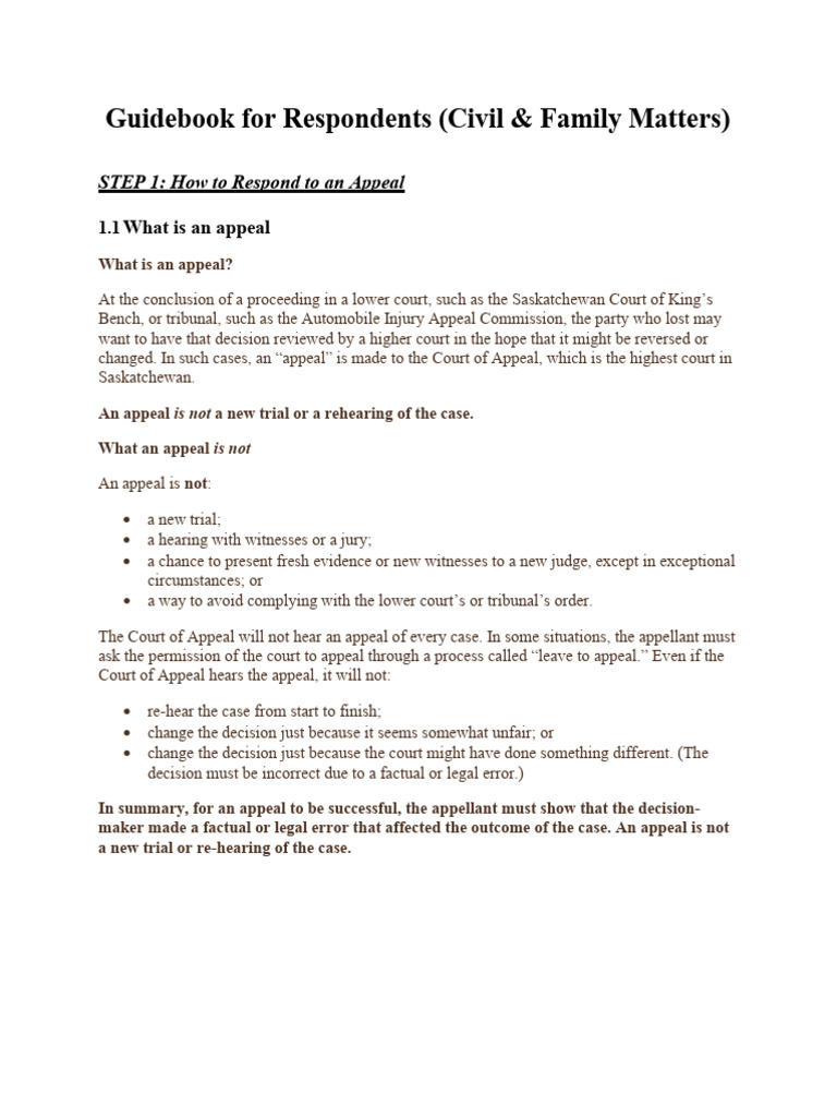 Civil-Guidebook-for-Respondents | PDF