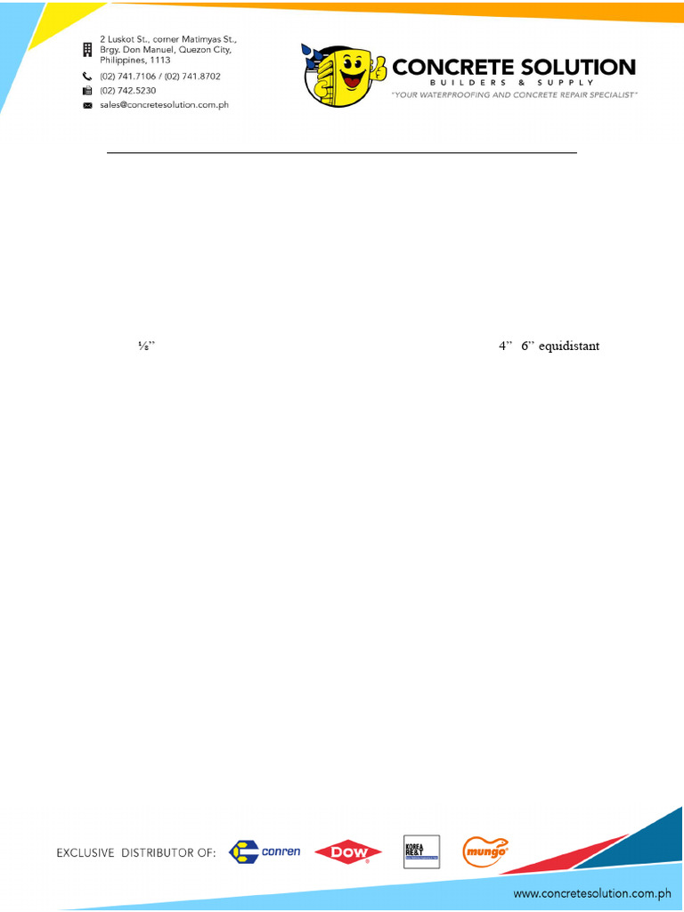 Consol 1119LV - Method Statement - Hairline Crack Repair | PDF | Epoxy ...