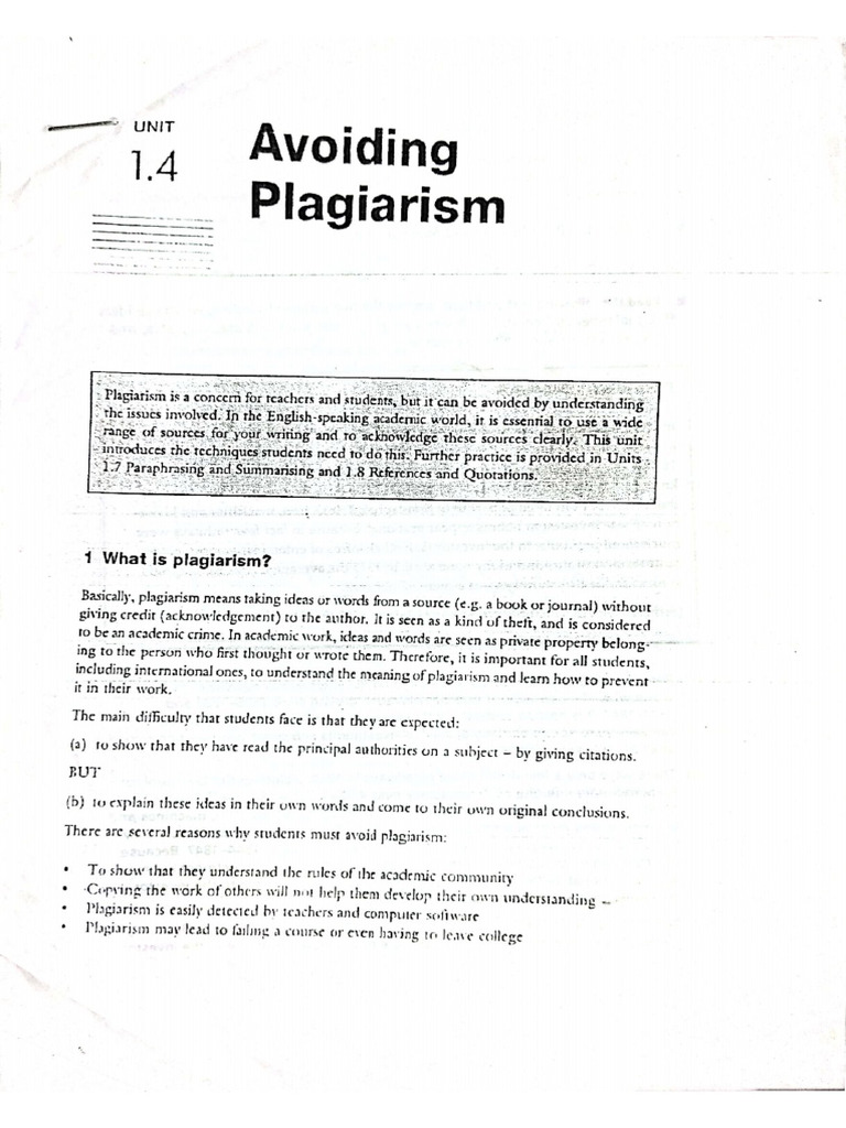 2 avoiding plagiarism | PDF