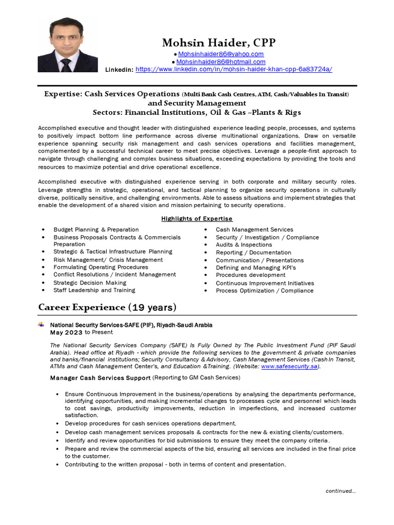 CV Mohsin Haider 24C | PDF