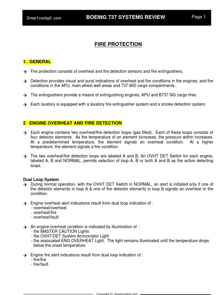 B737-Fire Protection Systems Summary | PDF | Manufactured Goods ...