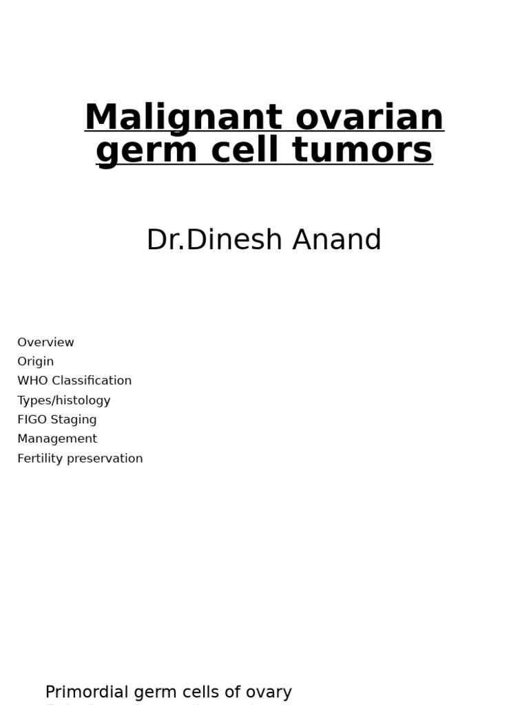 Malignant ovarian germ cell tumors | PDF